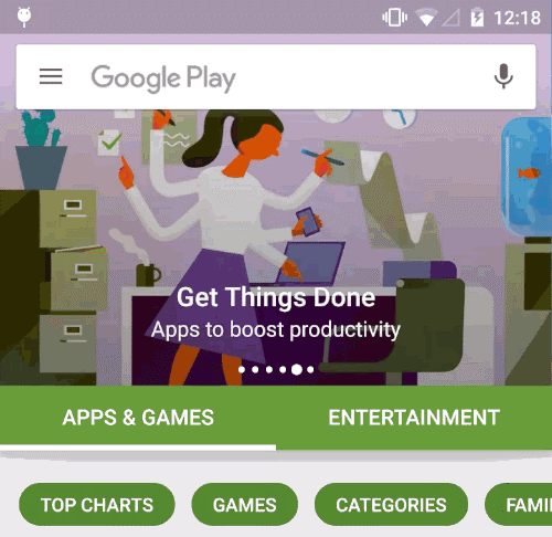 Ngắm giao diện mới của Google Play Store
