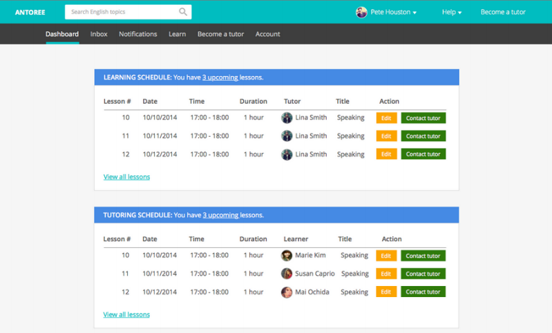 Antoree: sàn giao dịch học tiếng Anh đầu tiên cho người Việt