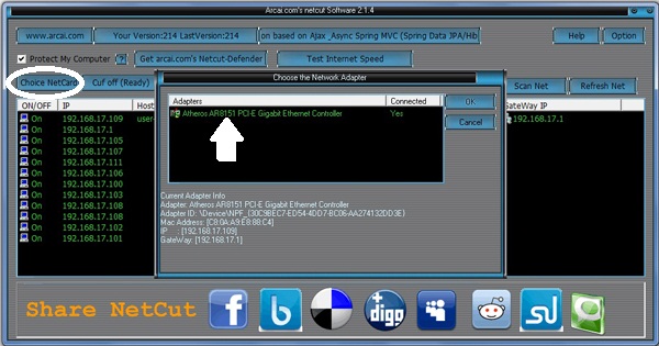 Hướng dẫn sử dụng NetCut 2.1.4 quản trị thành viên mạng Wi-Fi