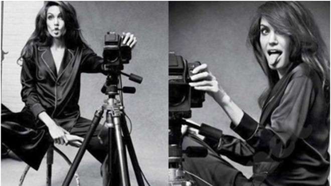 Angelina Jolie chu môi dễ thương