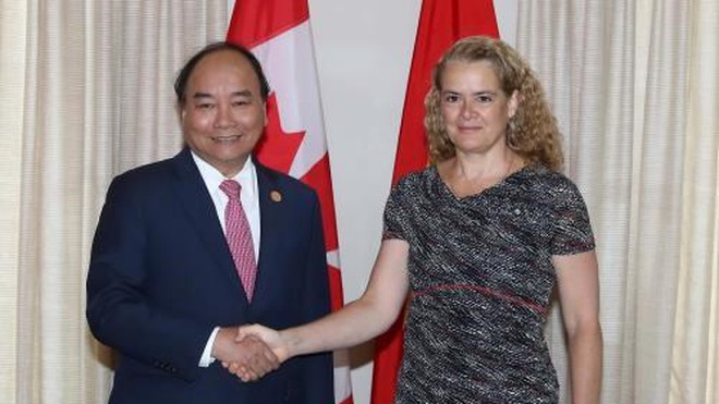 Thủ tướng Nguyễn Xuân Phúc hội kiến Toàn quyền Canada Julie Payette
